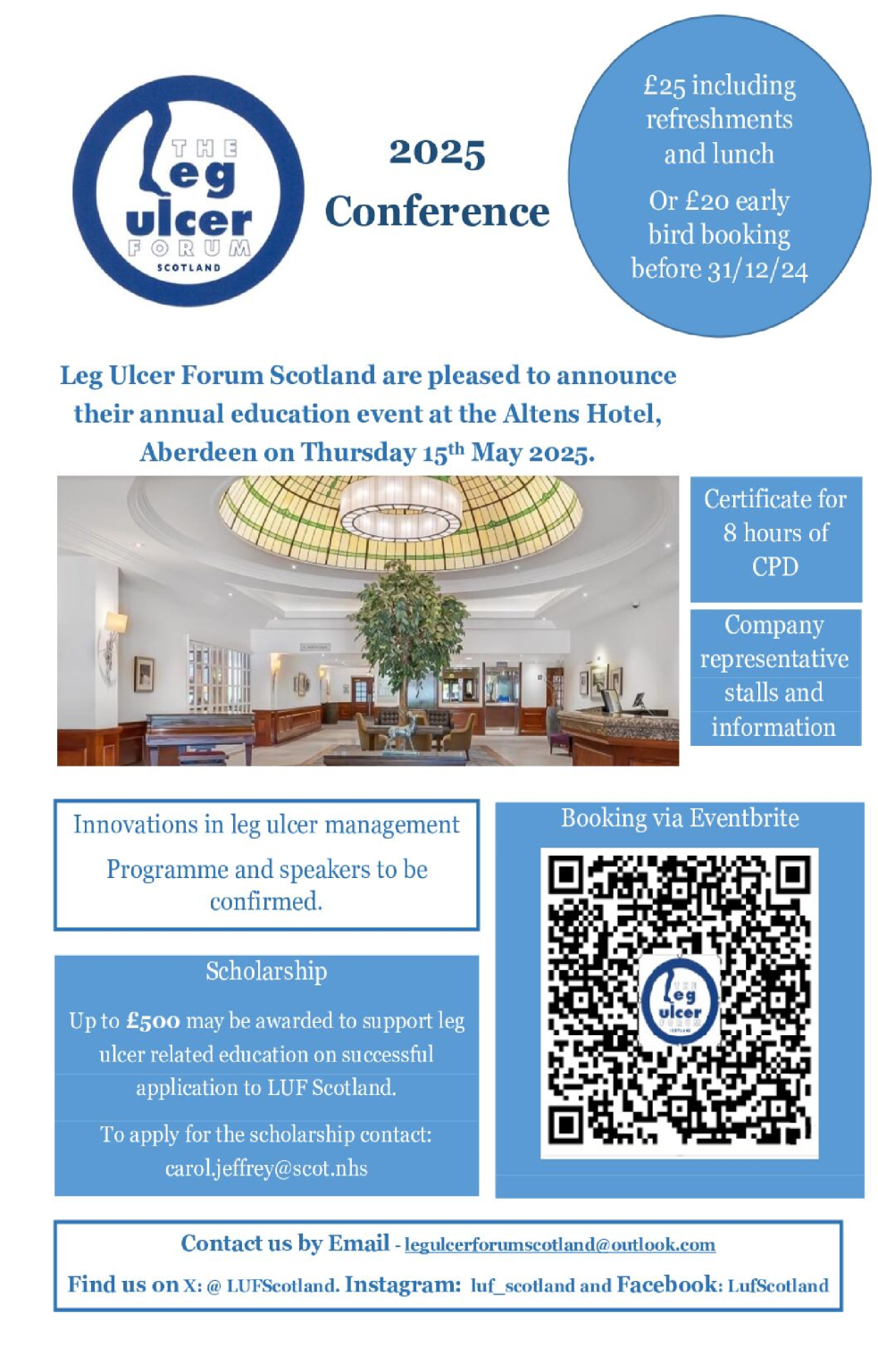LUF Scotland- Annual Conference 2025 - Leg Ulcer Forum